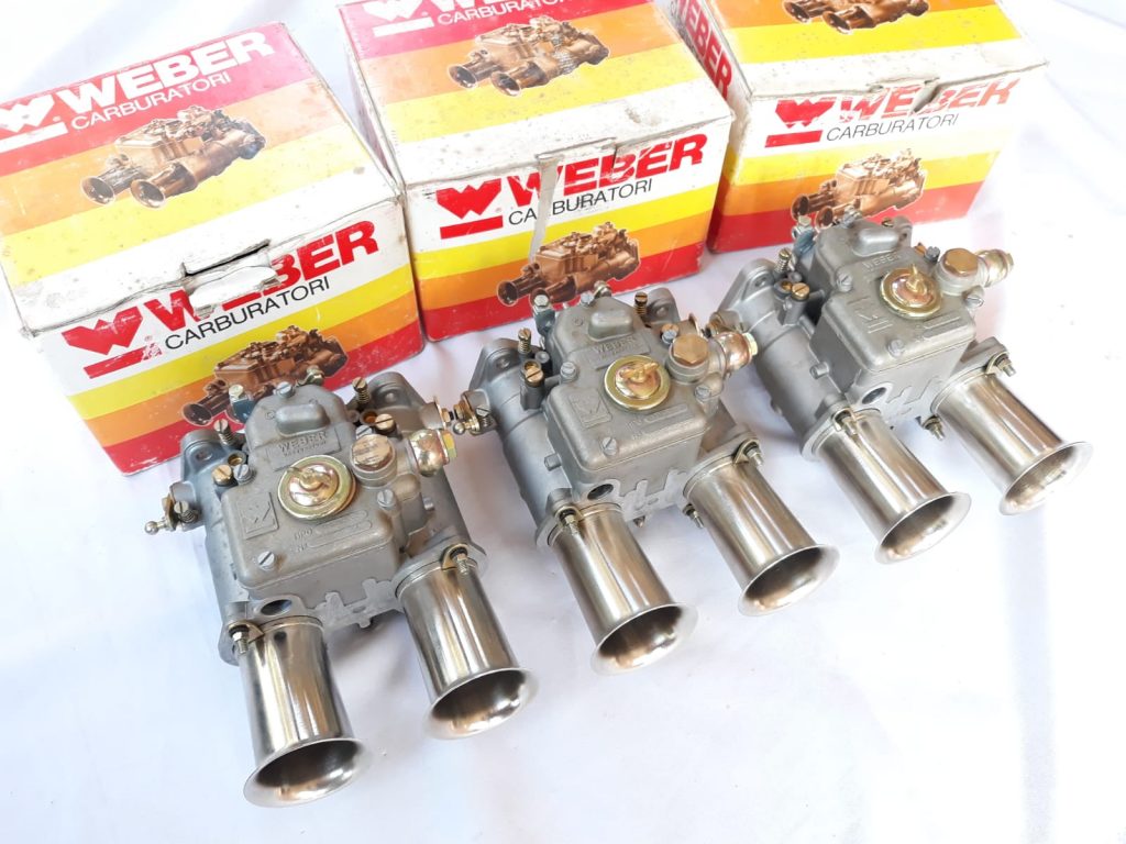 WEBER 42 DCOE 8 TRIPLE SET FOR MASERATI 3500 GT - NEW OLD STOCK - Classic Performance Parts