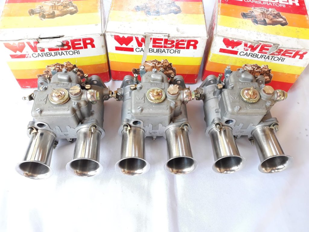 WEBER 42 DCOE 8 TRIPLE SET FOR MASERATI 3500 GT - NEW OLD STOCK - Classic Performance Parts