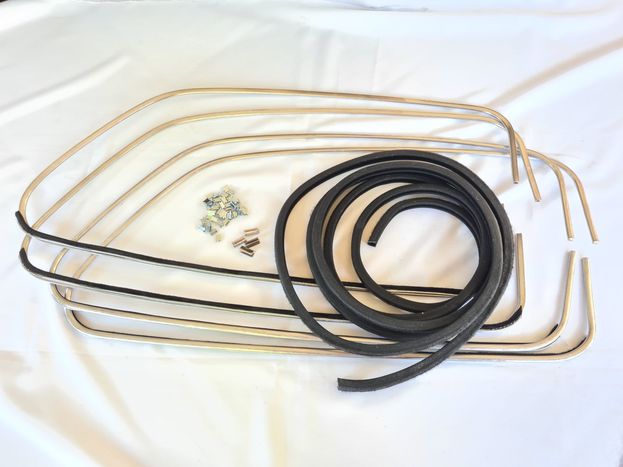 FIAT 600 SEAT 770 DOOR WINDOW TRIM FULL SET - WITHOUT QUARTERLIGHT ...